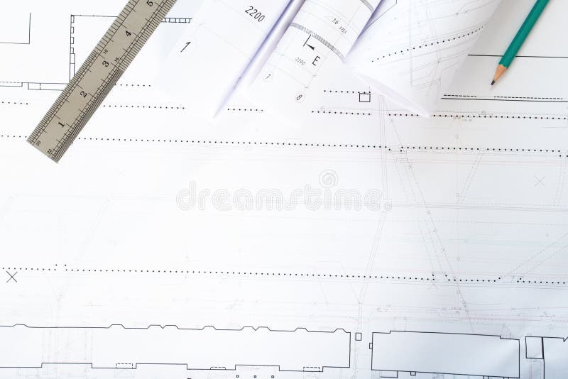 The Concept of Architecture. Construction Blueprints Plans Drawings ...