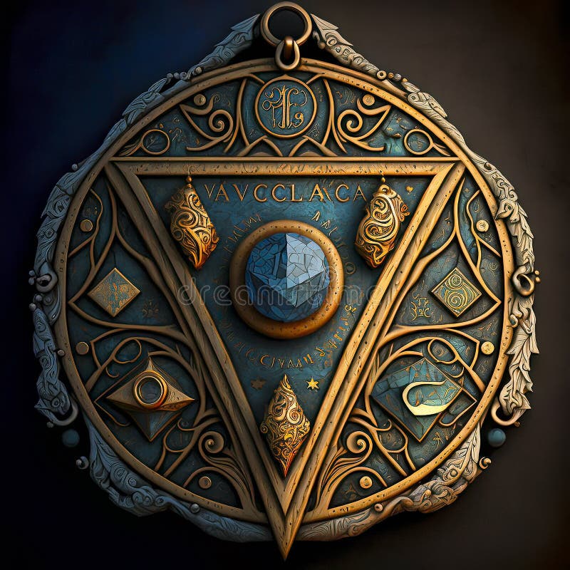 Concept Art Ancient Magical Talisman Stock Illustration - Illustration ...