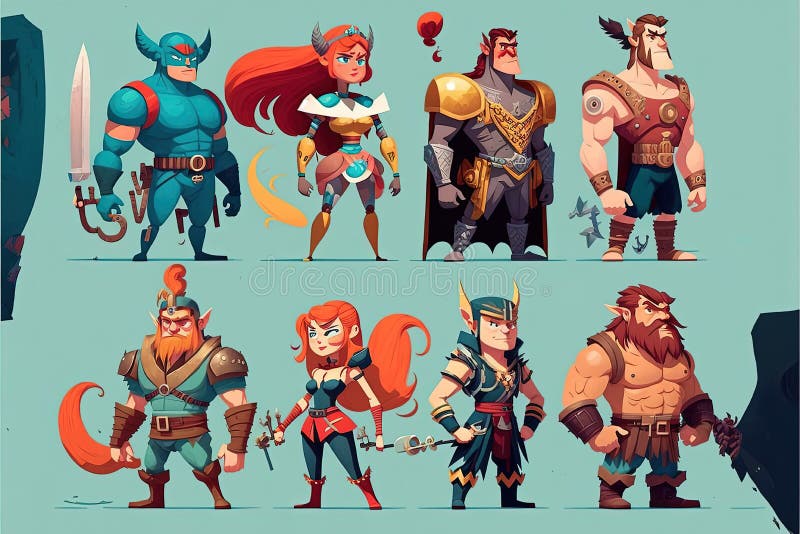 Concept Art Characters. Avatar Character Illustrations. Generative Ai ...