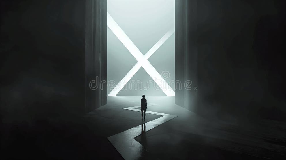 Concept Art of Decision in Life, End of it is a X Stock Photo - Image ...