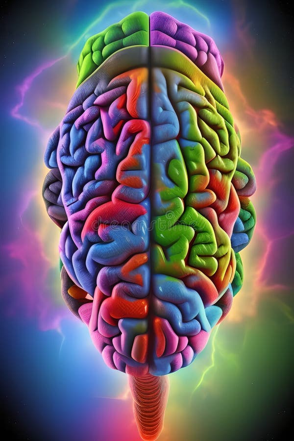 Concept Art of an Exploding White Brain Filled with Knowledge and ...