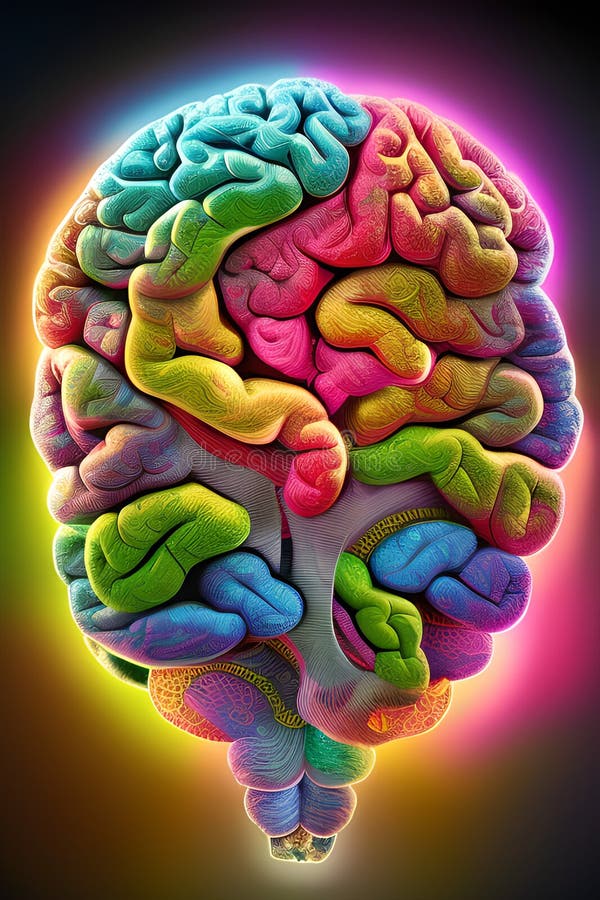 Concept Art of an Exploding White Brain Filled with Knowledge and ...