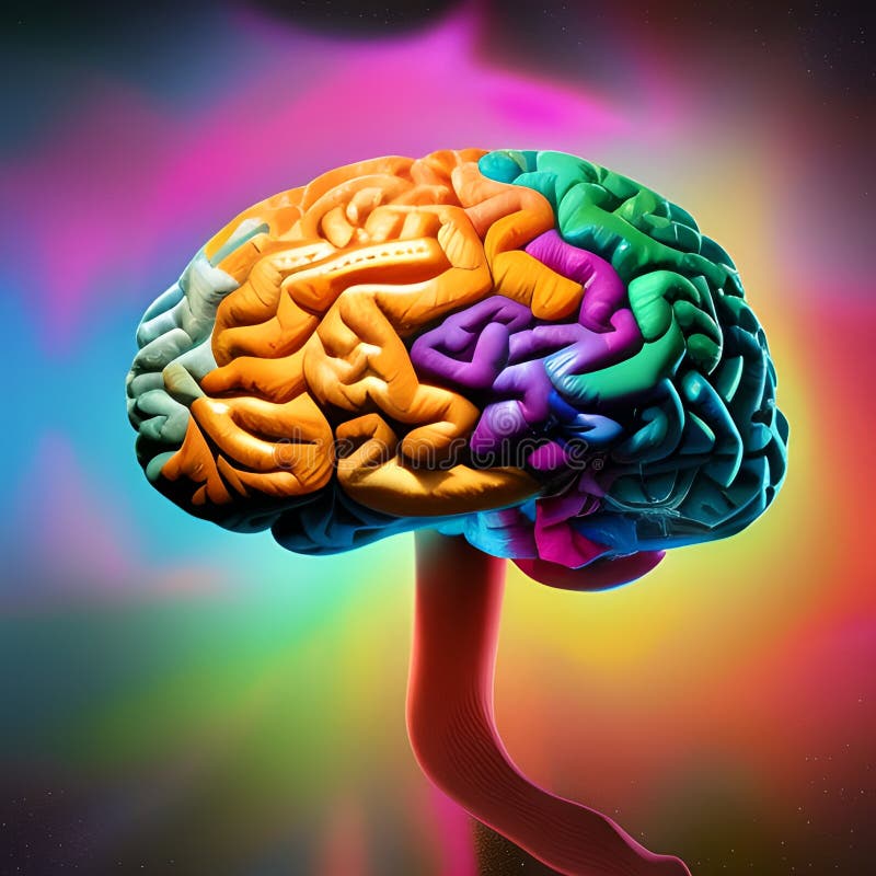 Concept Art of an Exploding White Brain Filled with Knowledge and ...