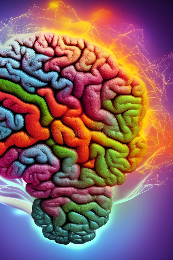 Concept Art Of An Exploding White Brain Filled With Knowledge And Creativity Created With