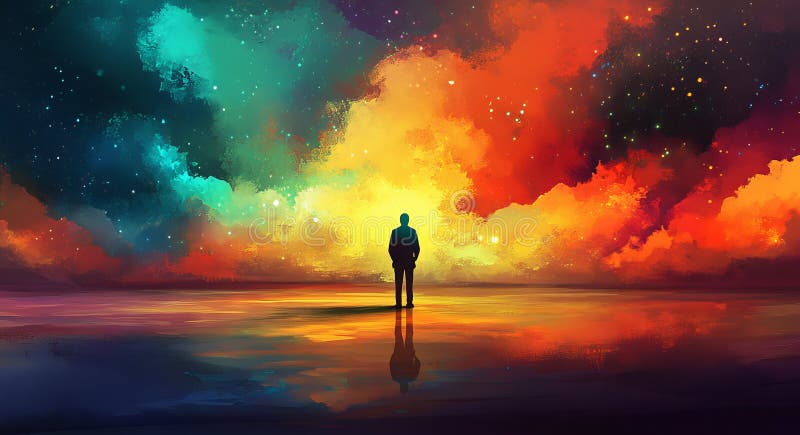 Concept Art Exploring Human Consciousness, Featuring an Abstract Figure ...