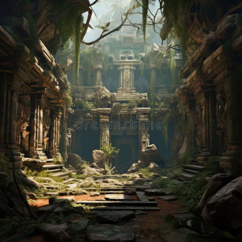 Concept Art of the Game Location Stock Illustration - Illustration of ...