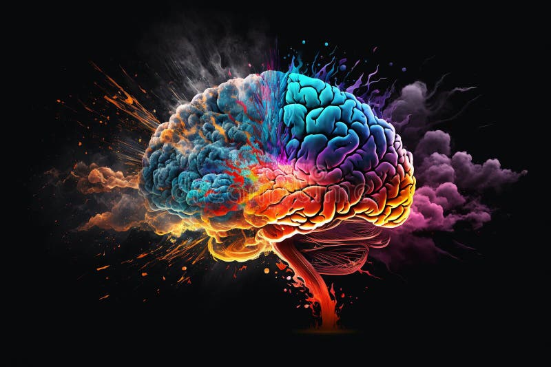 Concept Art of a Human Brain Exploding with Knowledge and Creativity ... Concept Art of a Human Brain Exploding with Knowledge and Creativity ...