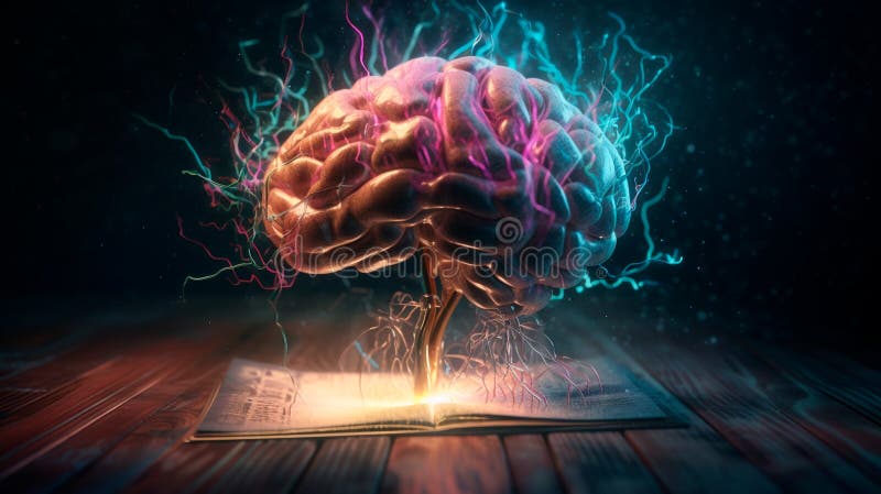 Concept Art of a Human Brain Exploding with Knowledge and Creativity ...