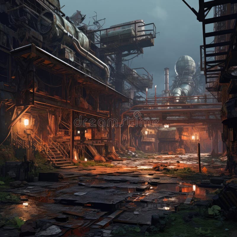 Concept Art of the Location for the Game Stock Illustration ...