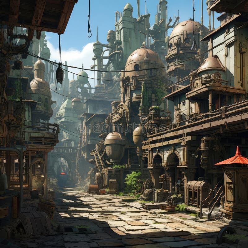 Concept Art of the Location for the Game Stock Illustration ...