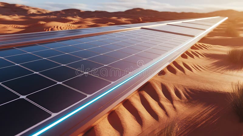 Solar Panels in the Desert Harnessing the Sun S Energy Stock ...