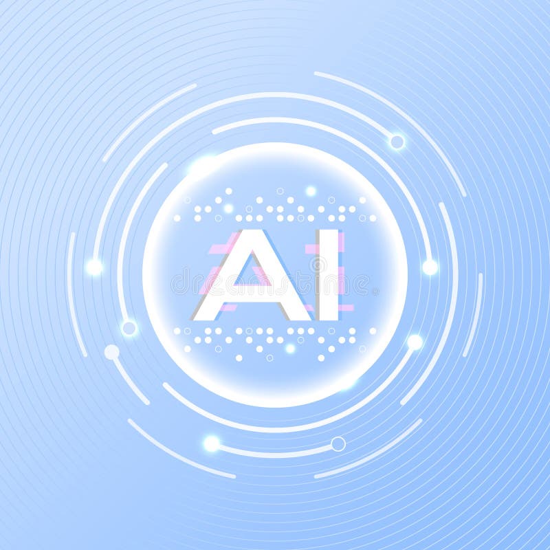 The Concept of Artificial Intelligence AI Stock Vector - Illustration ...