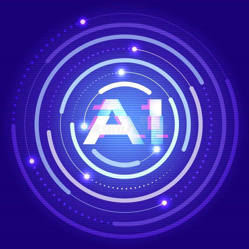 The Concept of Artificial Intelligence AI Stock Vector - Illustration ...