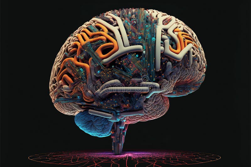 Artificial Intelligence, AI, Brain, Generative AI Stock Illustration ...