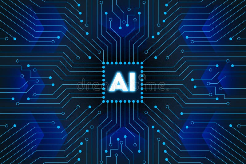 Concept of Artificial Intelligence Computing with Chip and Motherboard ...