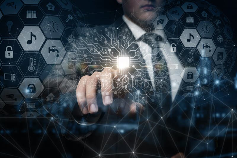 Concept of Artificial Intelligence in Internet of Things Stock Photo ...