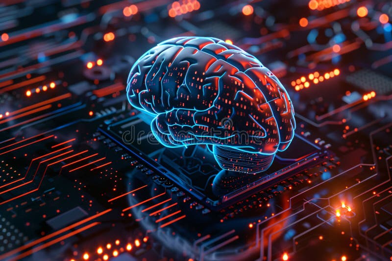 Abstract Artificial Intelligence Neural Networks Brain Stock ...