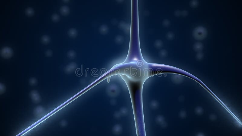 3d Rendering of Dendrite of an Axon, Slender Projection of a Nerve Cell ...