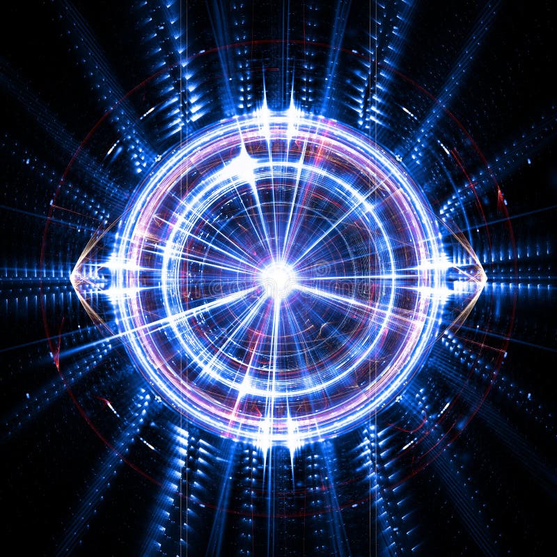 Concept of a quantum atom stock illustration. Illustration of atom ...
