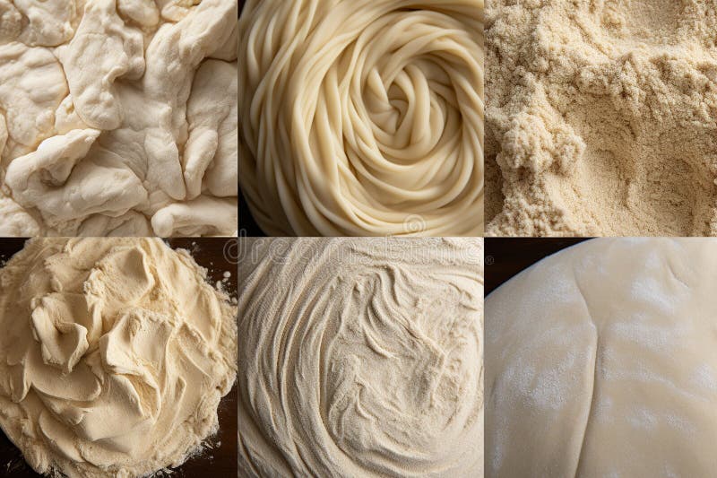 Closeup with Various Textures and Abstract Shapes of Fermented Dough ...