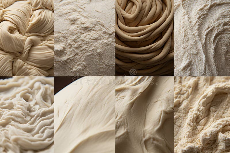 Closeup with Various Textures and Abstract Shapes of Fermented Dough ...