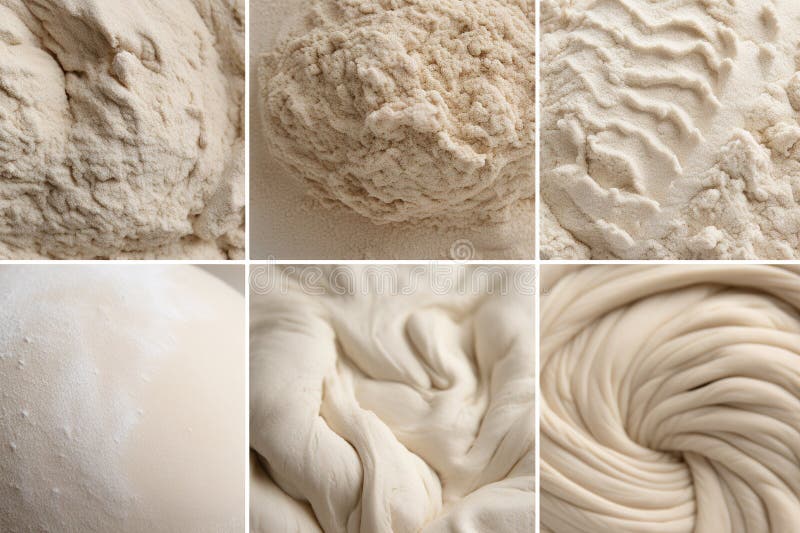 Closeup with Various Textures and Abstract Shapes of Fermented Dough ...