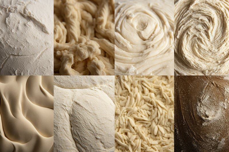 Closeup with Various Textures and Abstract Shapes of Fermented Dough ...