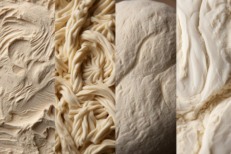 Closeup with Various Textures and Abstract Shapes of Fermented Dough ...