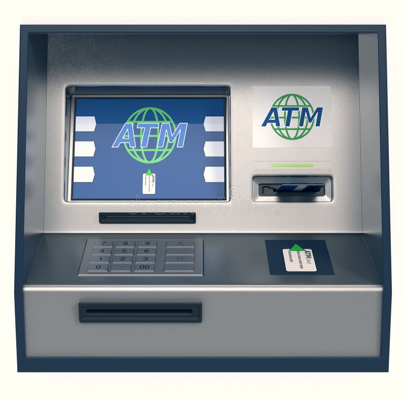 Concept of atm stock illustration. Illustration of automatic - 68176868