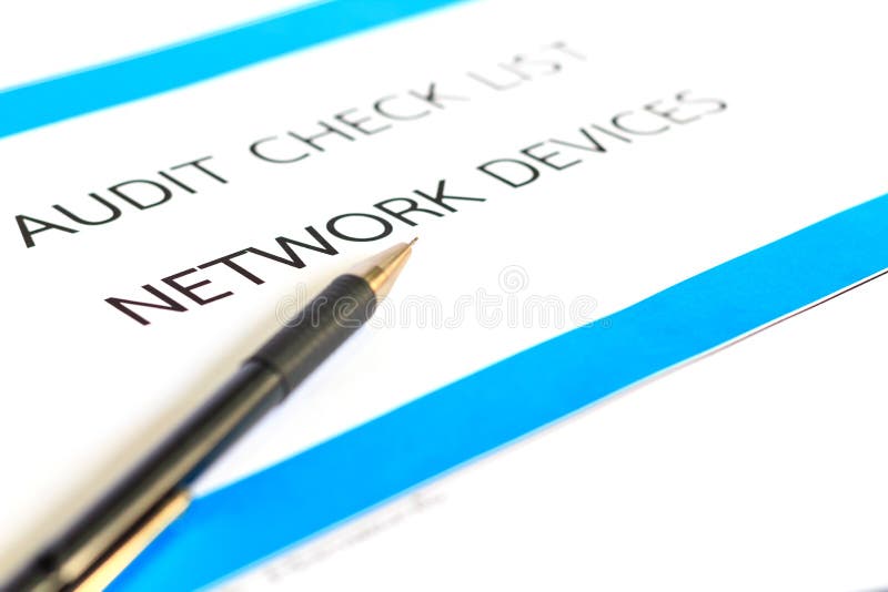 Concept of Audit Check List Network Devices Stock Photo - Image of ...