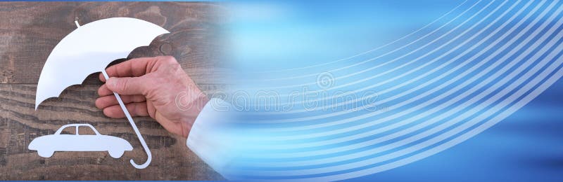 Concept of Auto Coverage; Panoramic Banner Stock Image - Image of ...