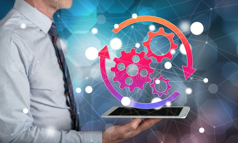 Concept of automation stock illustration. Illustration of industry ...