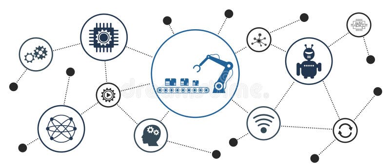 Concept of automation stock illustration. Illustration of manufacturing ...