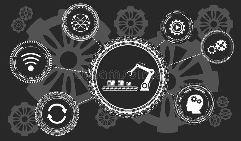 Concept of automation stock illustration. Illustration of manufacturing ...