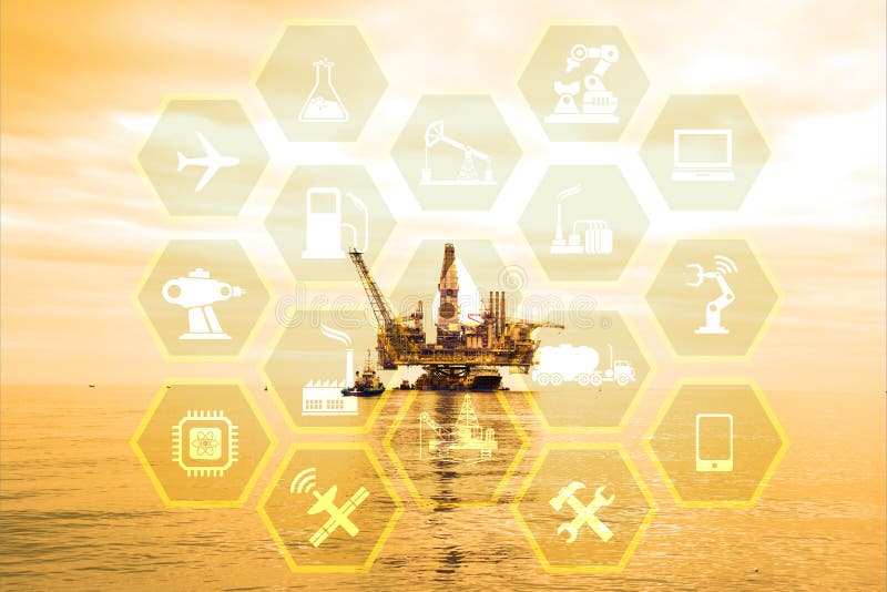 Concept of Automation in Oil and Gas Industry Stock Photo - Image of ...