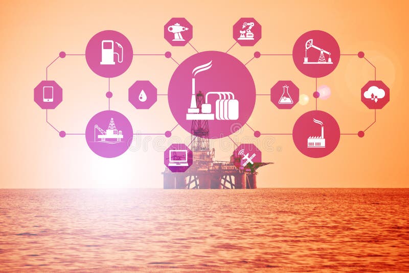 Concept of Automation in Oil and Gas Industry Stock Photo - Image of ...