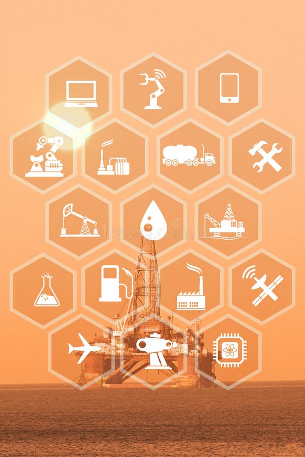 Concept of Automation in Oil and Gas Industry Stock Image - Image of ...