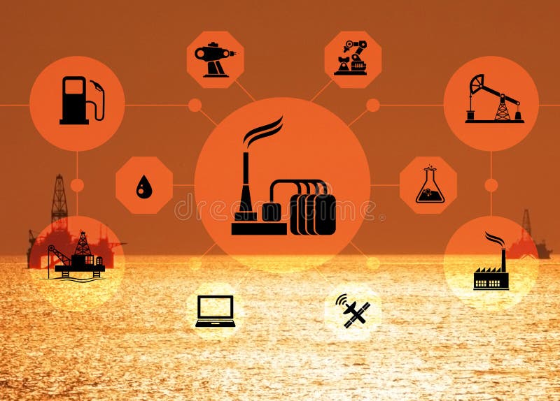 Concept of Automation in Oil and Gas Industry Stock Image - Image of ...