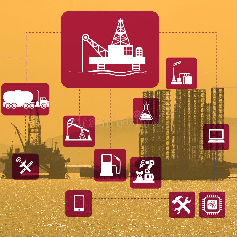 Concept of Automation in Oil and Gas Industry Stock Photo - Image of ...