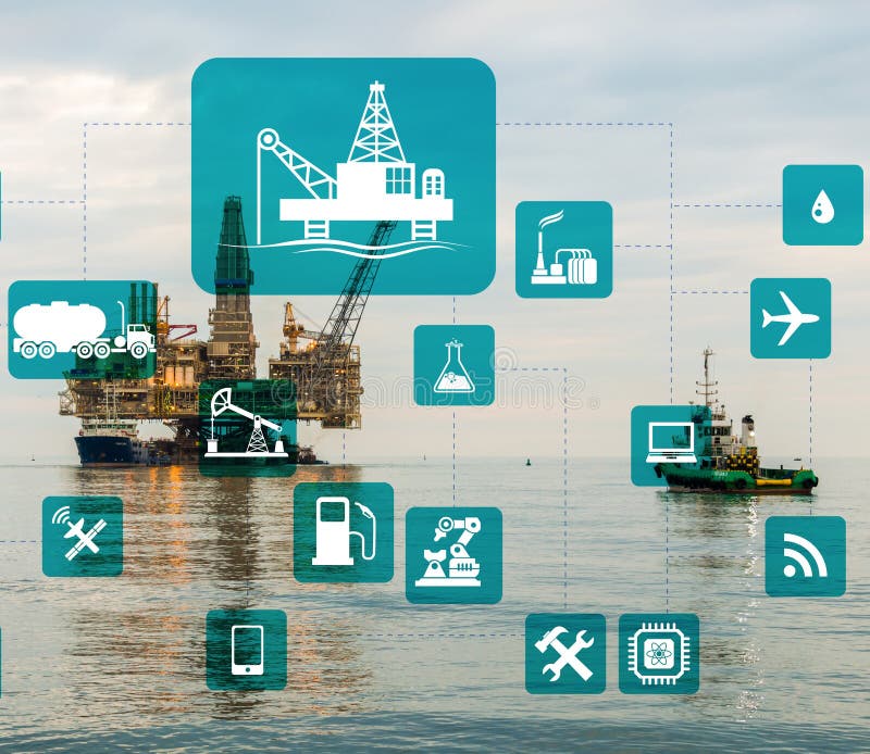 Concept of Automation in Oil and Gas Industry Stock Photo - Image of ...