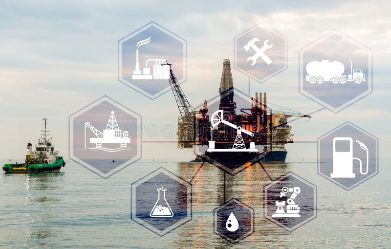 Concept of Automation in Oil and Gas Industry Stock Photo - Image of ...