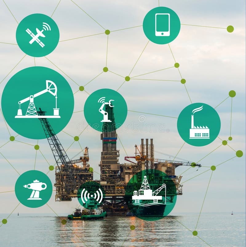 Concept of Automation in Oil and Gas Industry Stock Image - Image of ...