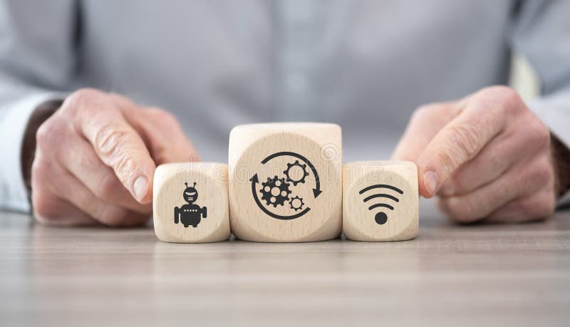 Concept of automation stock photo. Image of hand, productivity - 335255410