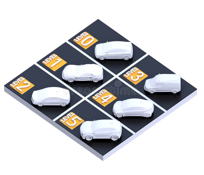Classification Autonome De Voiture Du Niveau 4 Illustration Stock ...