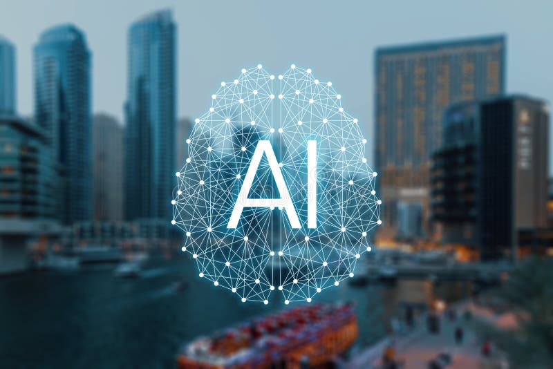 The Concept of Autonomous Things and Smart City Stock Illustration ...