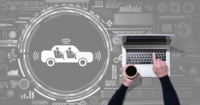 Concept of Autonomous Vehicle Stock Illustration - Illustration of ...