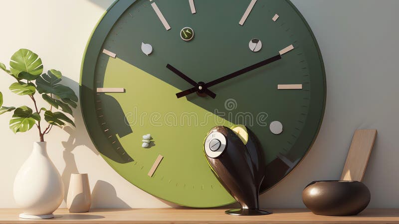 Avocado Shaped Wall Clock for National Avocado Day.AI Generated Stock ...