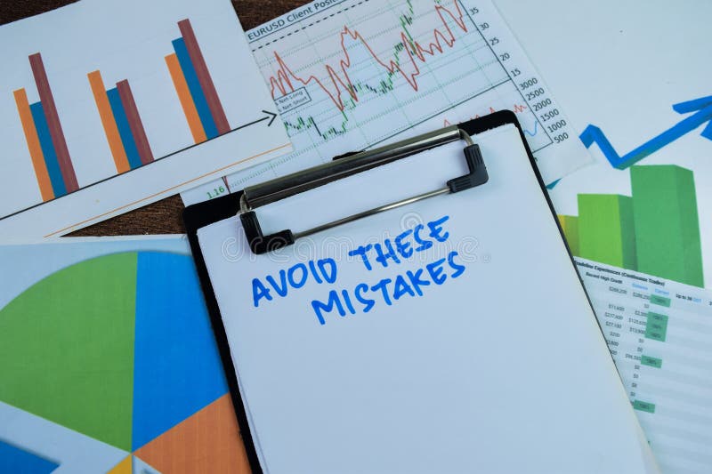 Concept of Avoid these Mistakes Write on Paperwork Isolated on Wooden ...