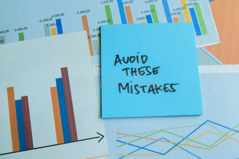 Concept of Avoid these Mistakes Write on Sticky Notes Isolated on ...