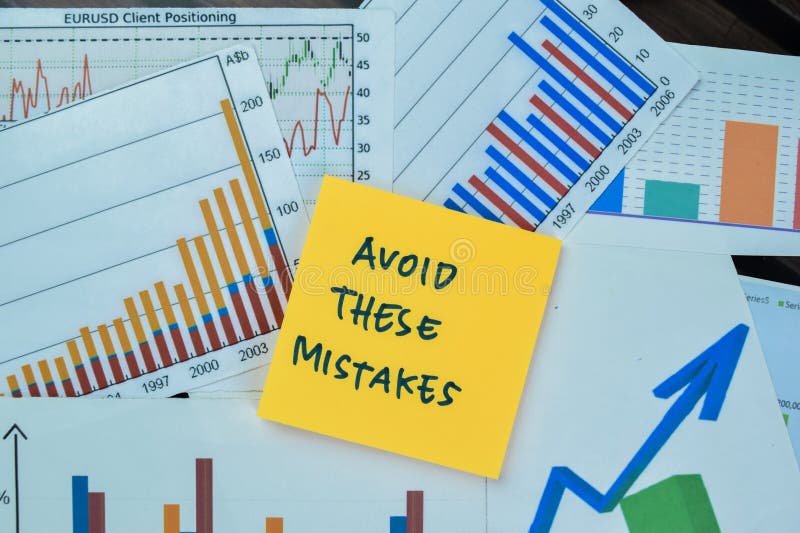 Concept of Avoid these Mistakes Write on Sticky Notes Isolated on ...